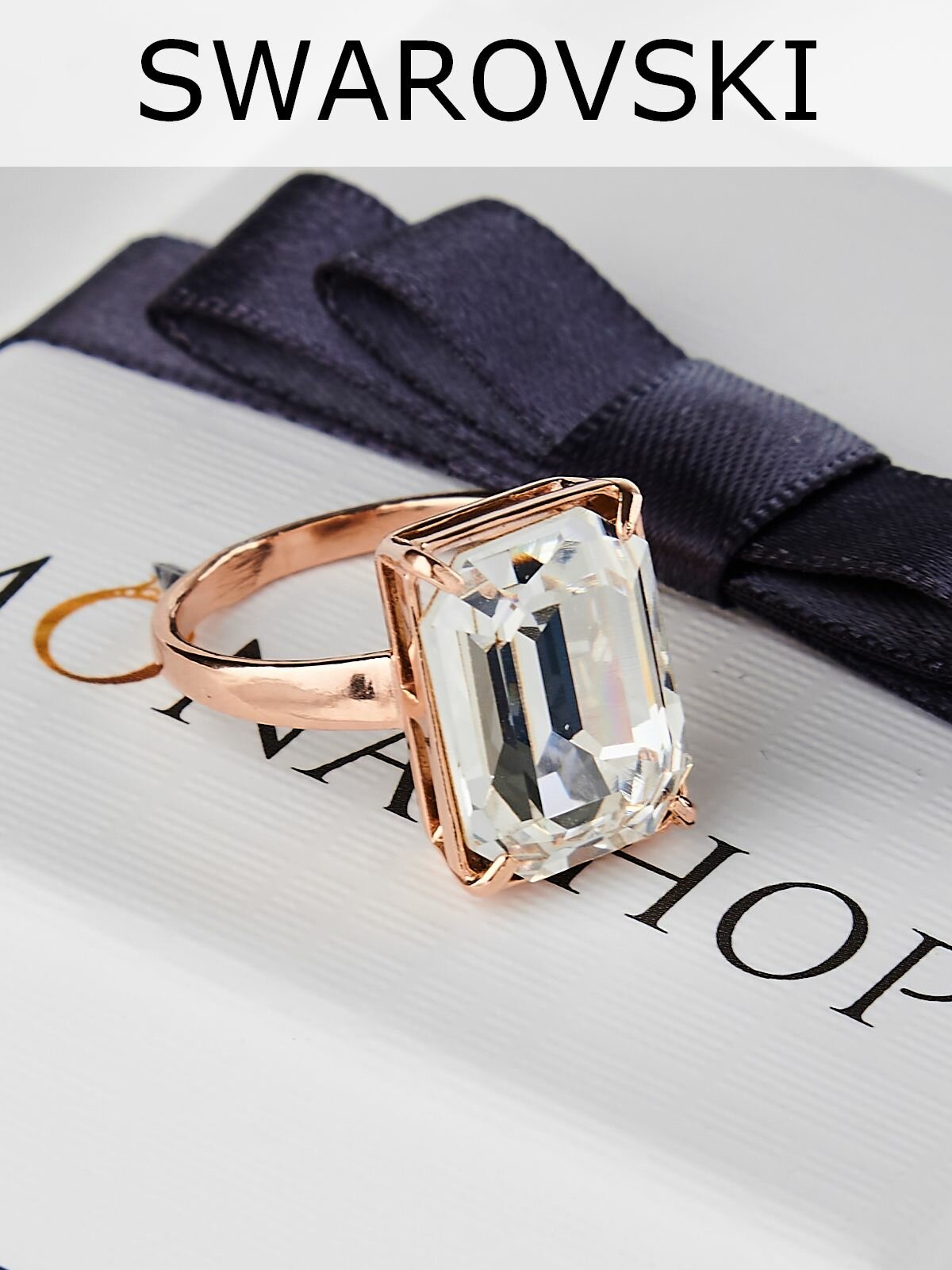 Кольцо, кристаллы Swarovski, кристалл