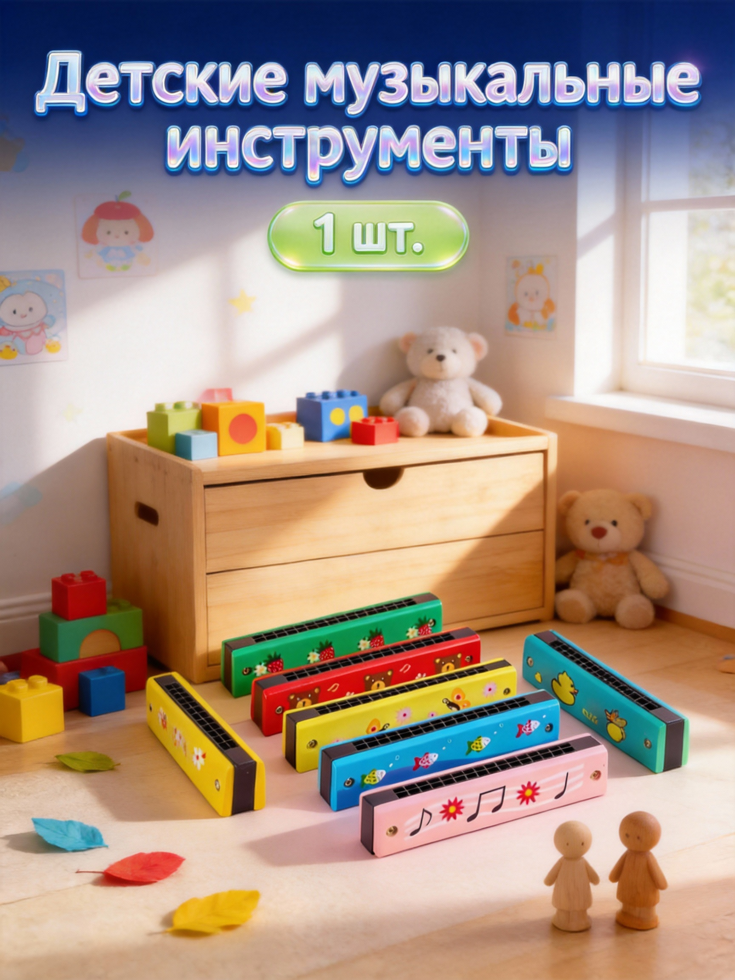 Детские музыкальные инструменты, 1 шт, игрушка для игры и творческих занятий с детьми