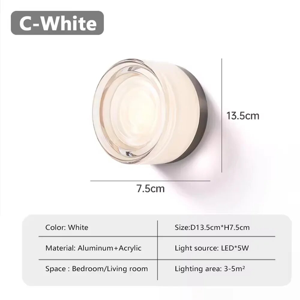 LED настенный светильник Белый, C White, 5W