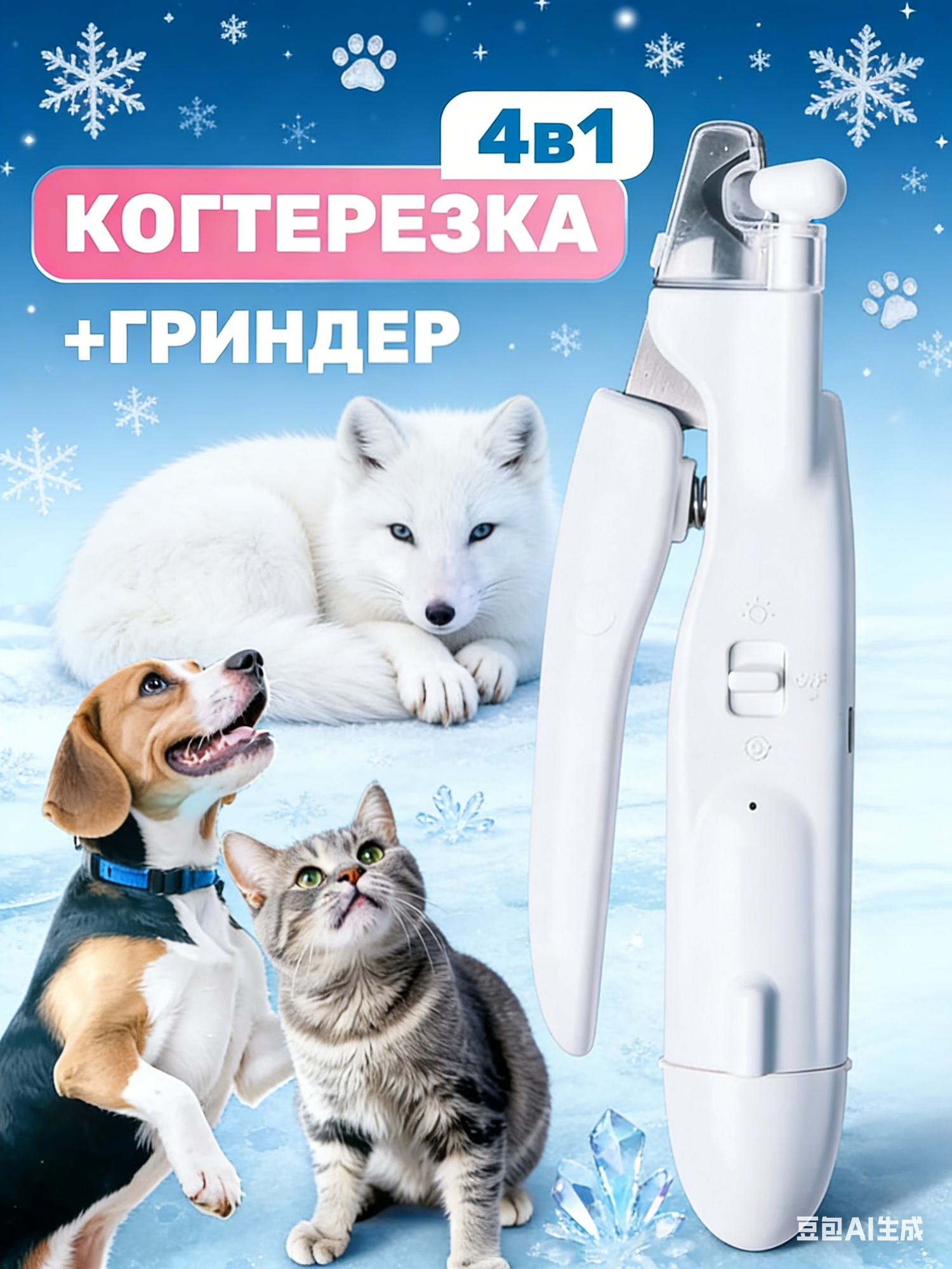 Безопасные когтерезки для собак с ограничителем и подсветкой