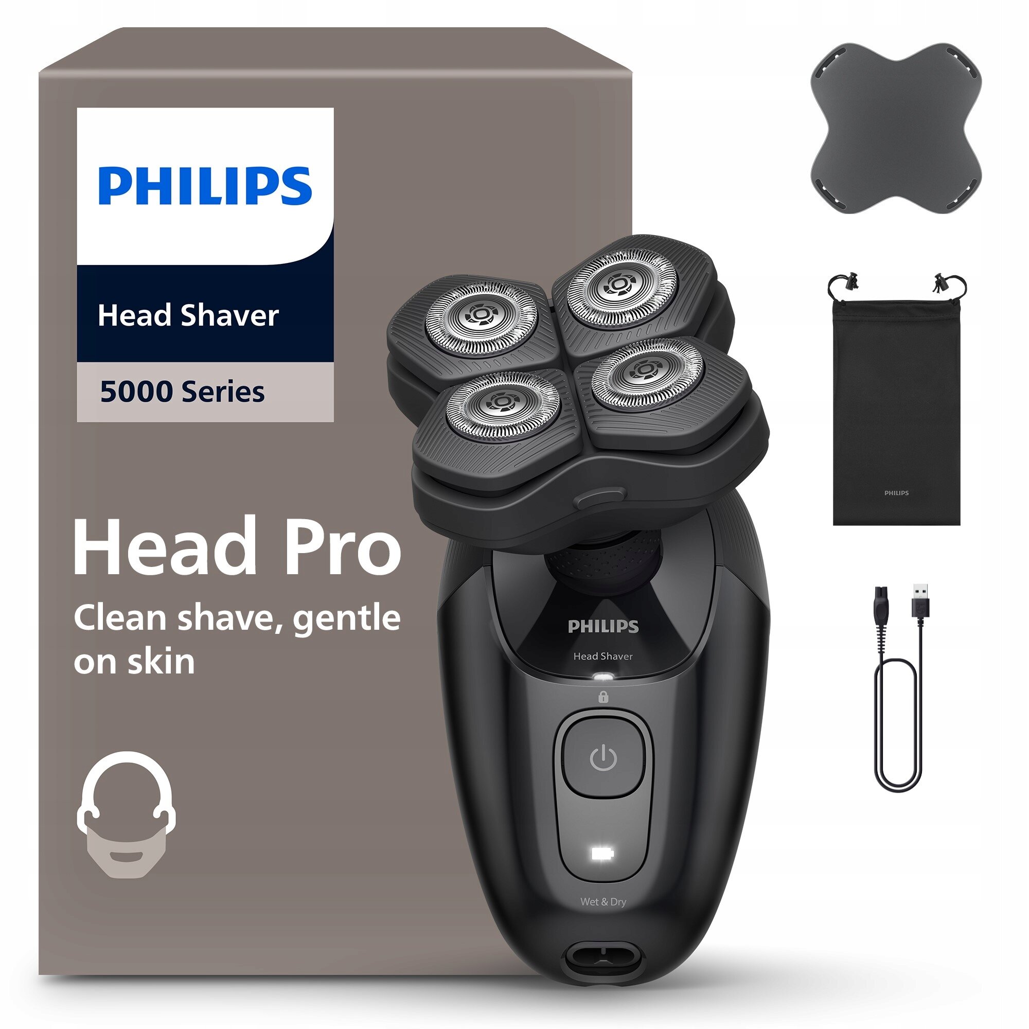 Электробритва для головы Philips Электробритва Head Pro Series 5000 HS5980/15, черный