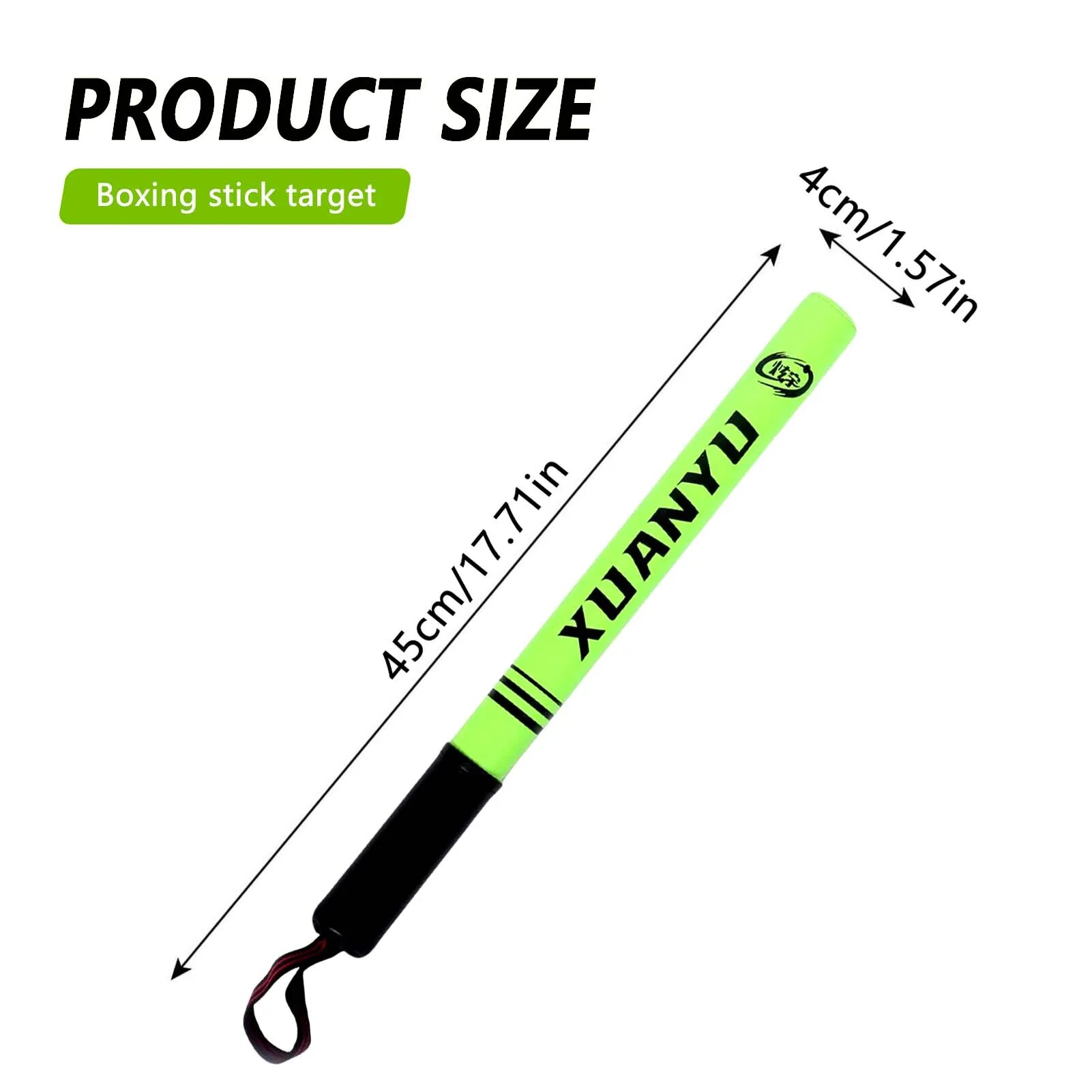 Светящаяся тренировочная палка для бокса, 45см, Fluorescent green