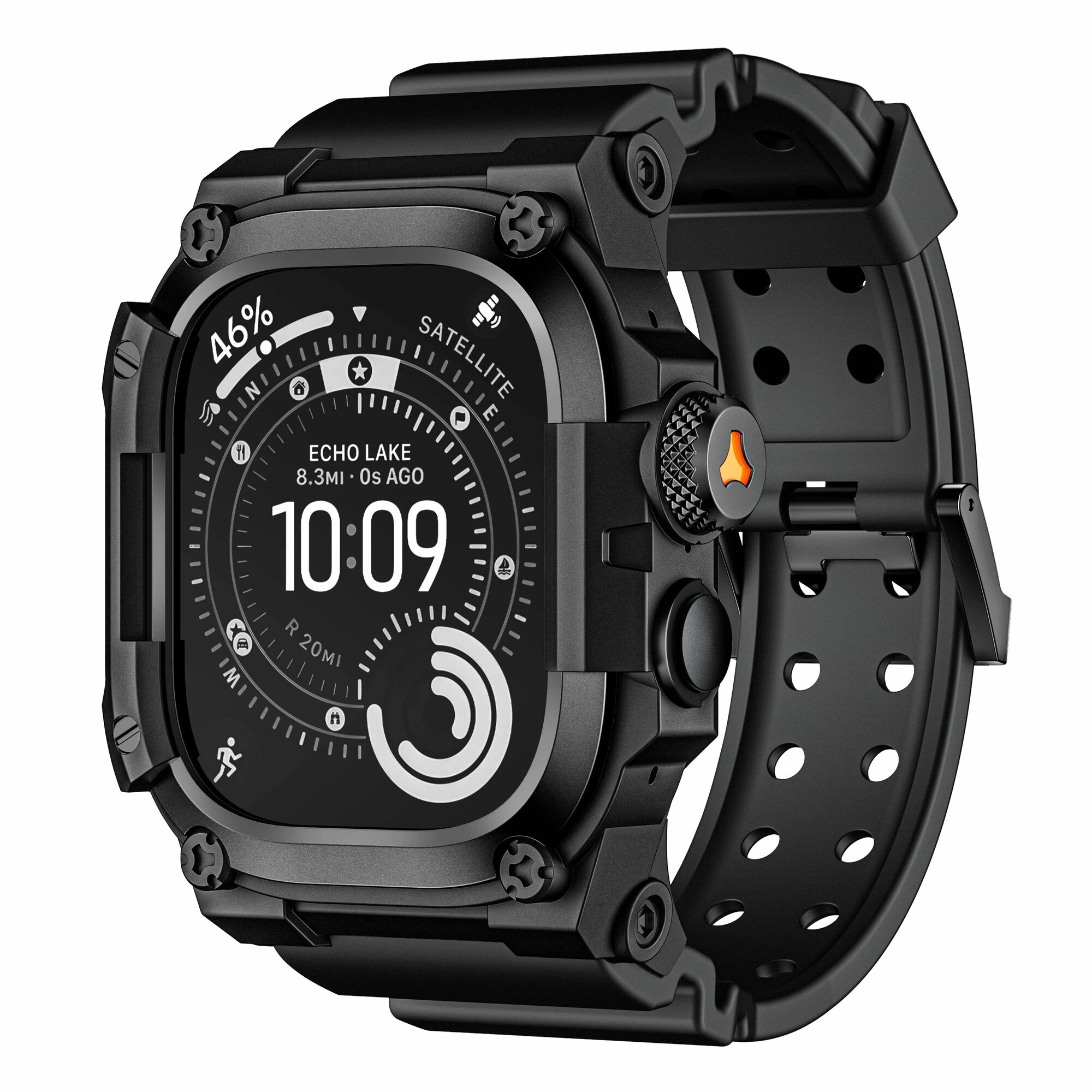 Прочный интегрированный ремешок с чехлом для Apple Watch Ultra 3/2/1 49 мм