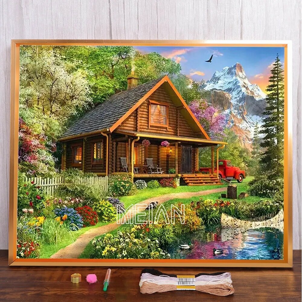 MEIAN Набор для вышивания,30x40CM,11CT,40 цветов