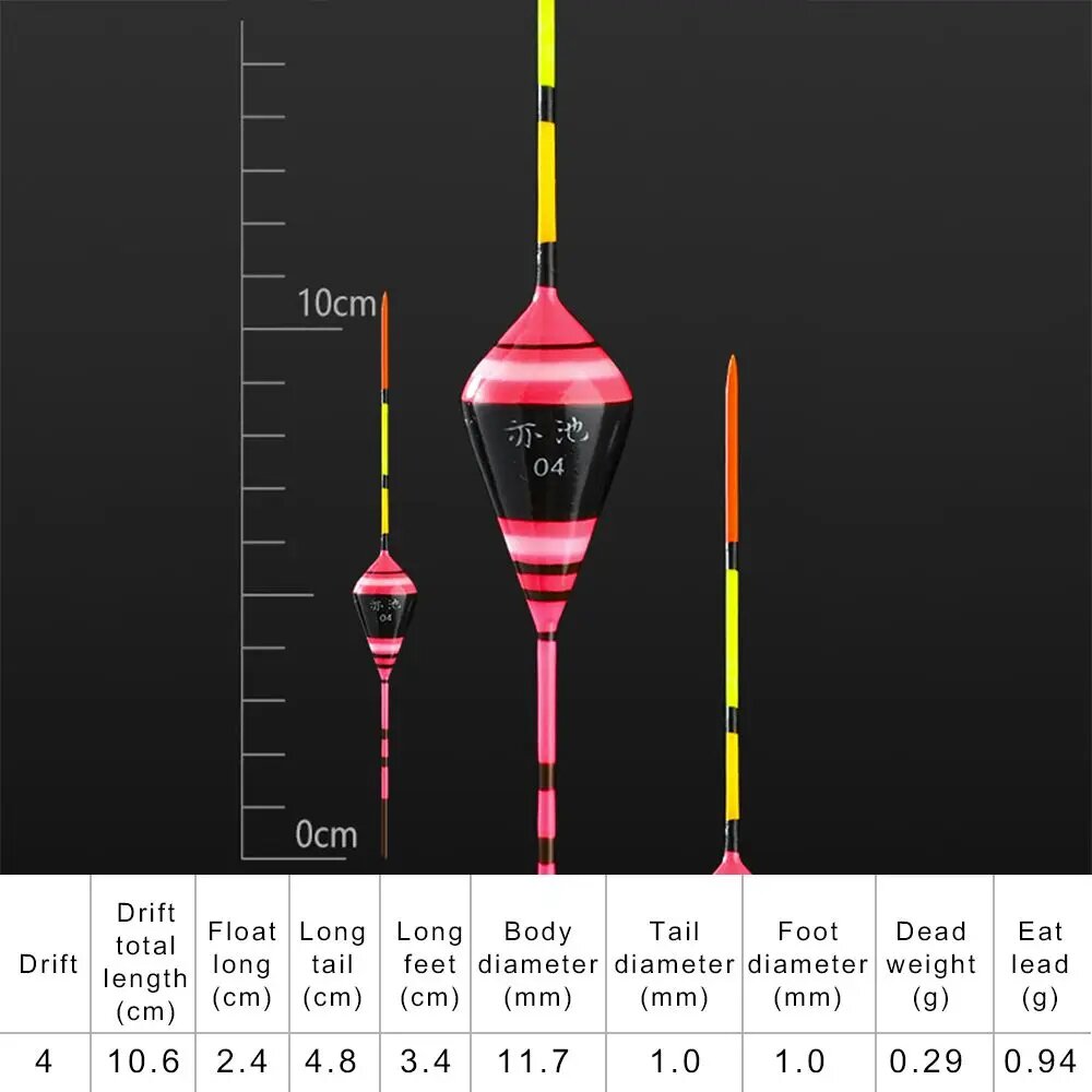Рыболовные поплавки BLACKON, Розовый, Drift 4, Long tail 4.8 см