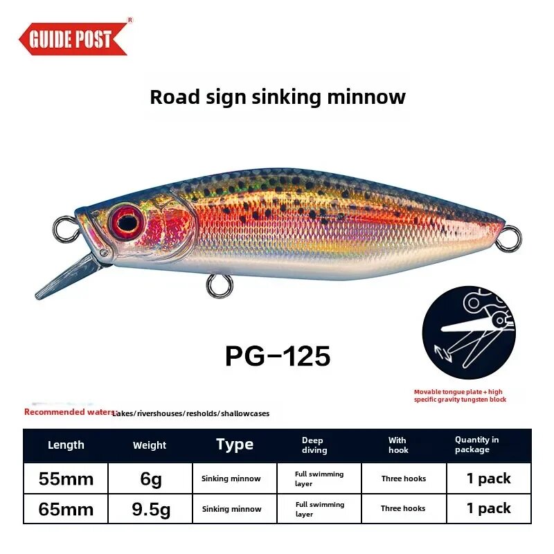 Guide Post Road Sign Sinking Minnow 6g-GP125