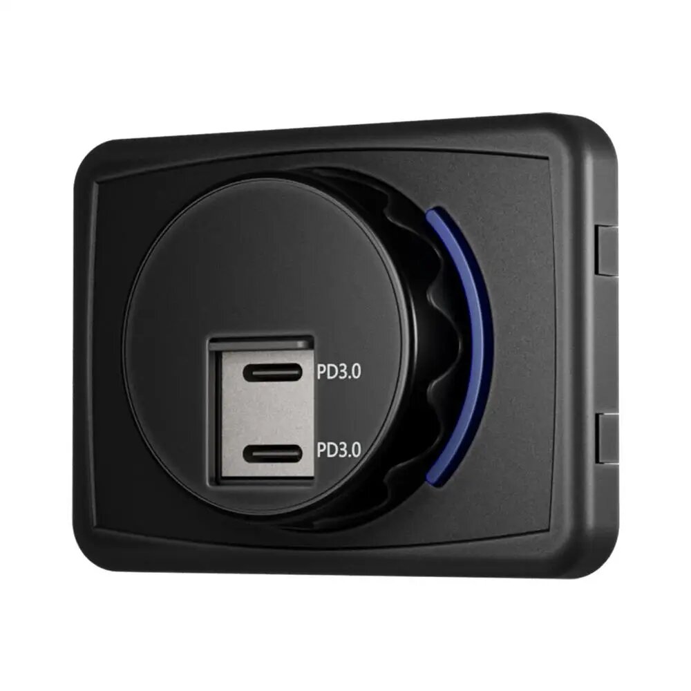 Водонепроницаемый Автомобильный Зарядный Адаптер USB С Портами PD Type-C И QC3.0 Для Быстрой Зарядки В Автомобиле И Дома