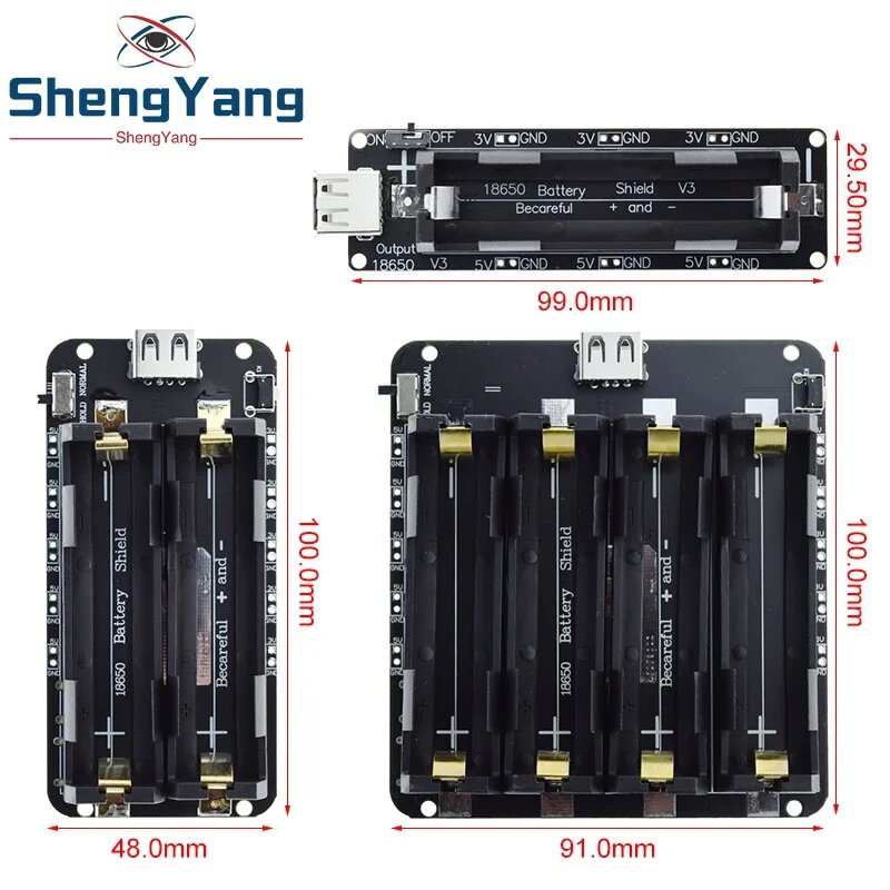 1 Way 18650 Battery Charge Shield Board — фото 1