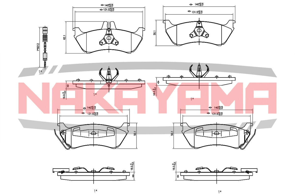 Колодки тормозные дисковые задние MERCEDES-BENZ M-