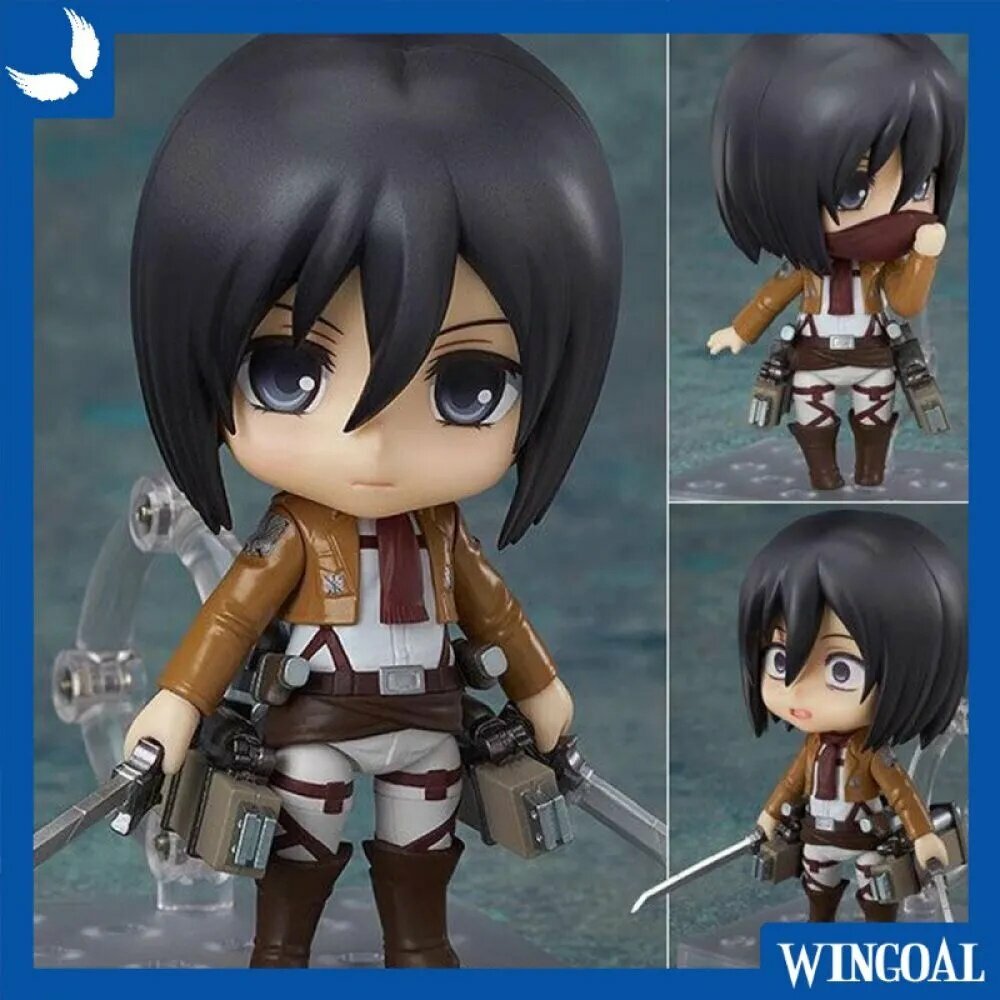 Фигурка нендороид атака титанов обзорные культуры Микаса Акkерман / Attack on Titan Mikasa Ackerman Подарок для фаната (10 см) 365
