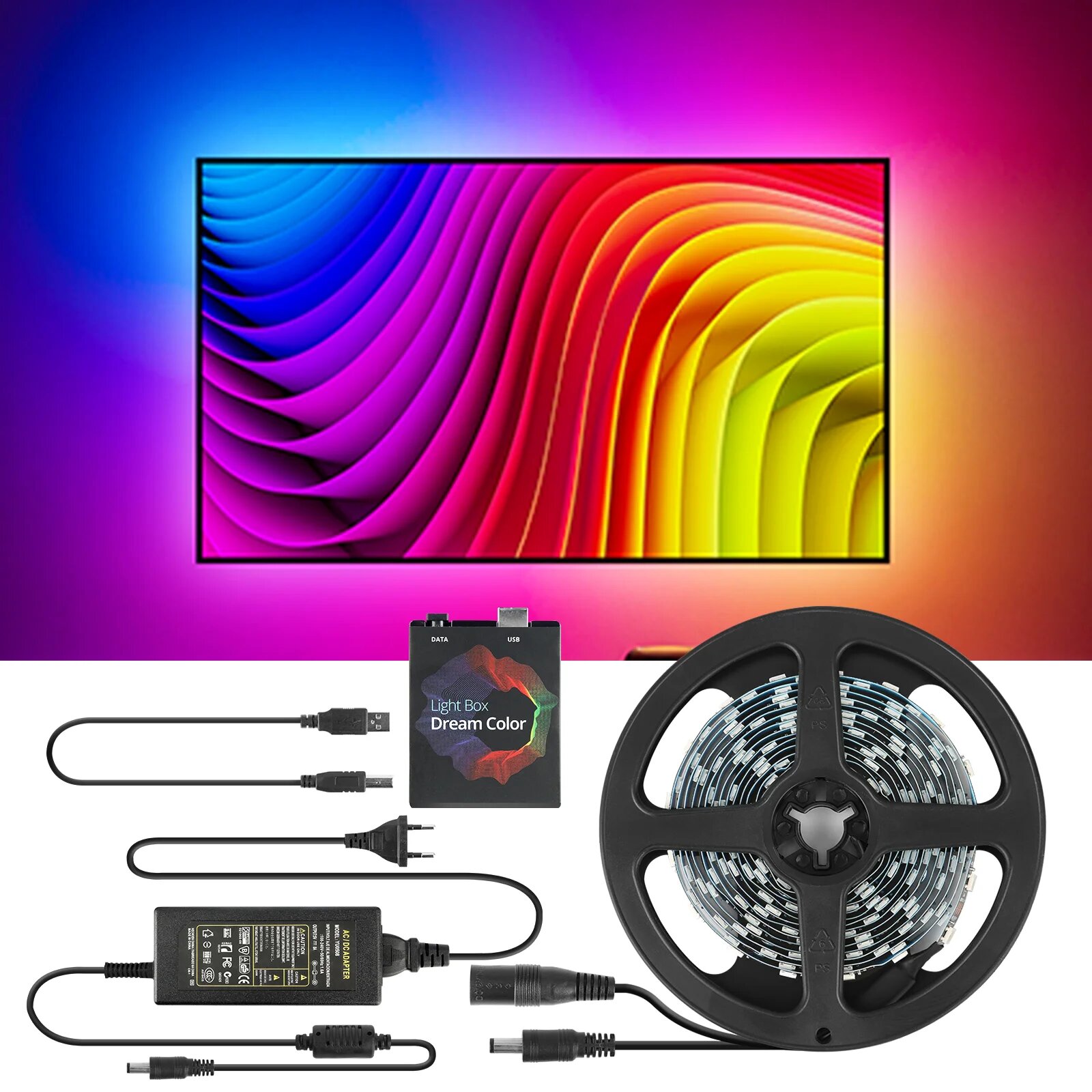 Светодиодная лента Excellux RGB 3M 60LEDs Kit EU Plug