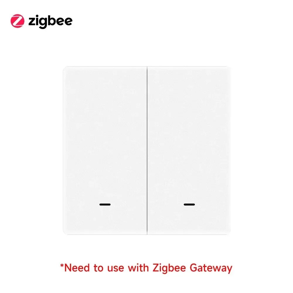 4/3/2/1Gang Tuya Zigbee 3.0 Умная кнопка для сценарных переключателей Умный дом Беспроводной пульт Датчик на батарейках Устройства для связывания-2 Gang