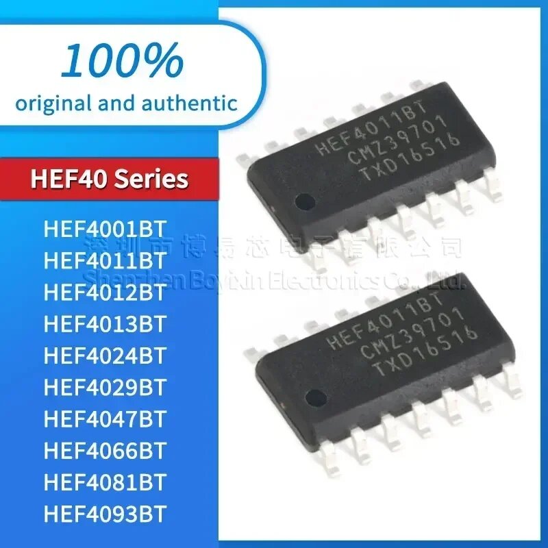 HEF4093BT HEF4066BT HEF4047BT HEF4029BT HEF4024BT HEF4013BT HEF4012BT HEF4011BT HEF4001BT HEF4081BT Черный корпус