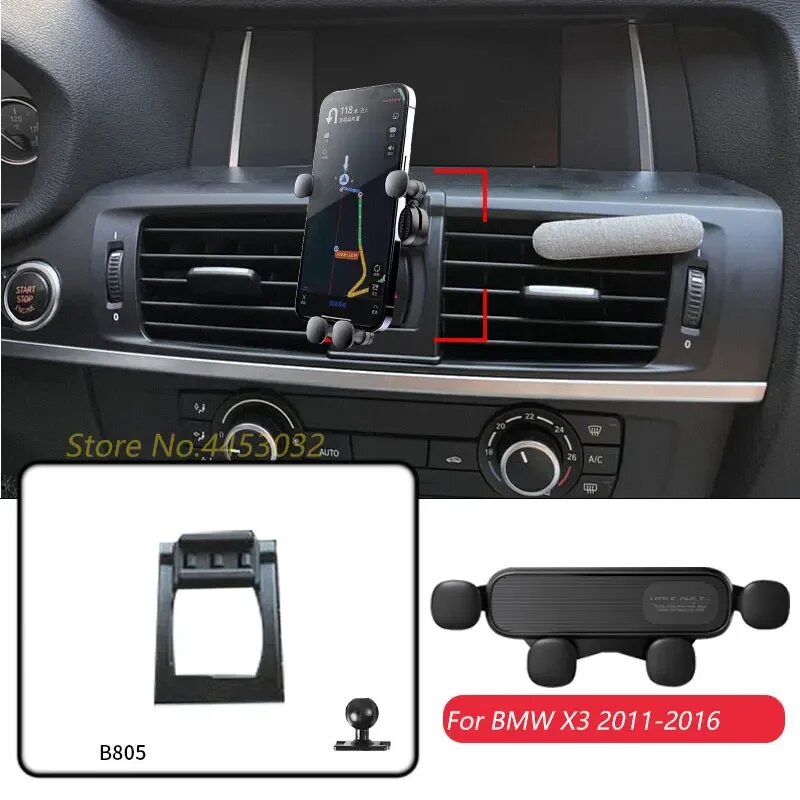 1 комплект для BMW F25 X3 2011-2016, автомобильный держатель для мобильного телефона, регулируемый GPS гравитационный навигационный кронштейн, горизонтальные аксессуары