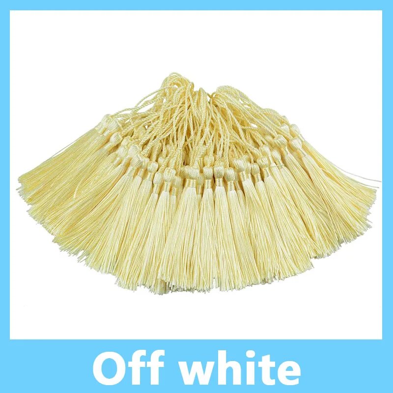 Полиэстеровые кисточки для рукоделия 100 шт. Off white