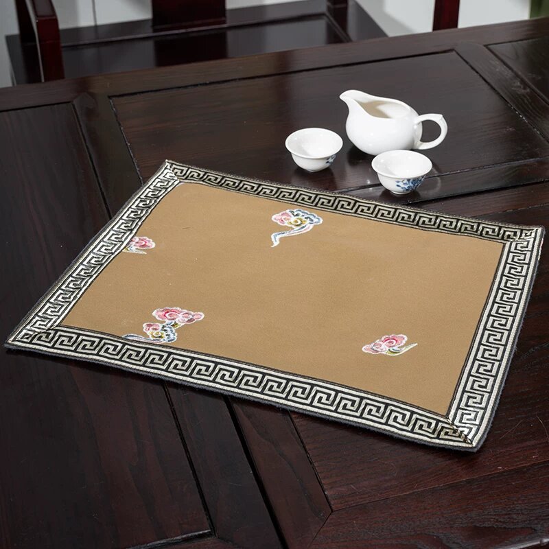Кожаные подставки с кофейным узором облаков, 20×20 см, две штуки