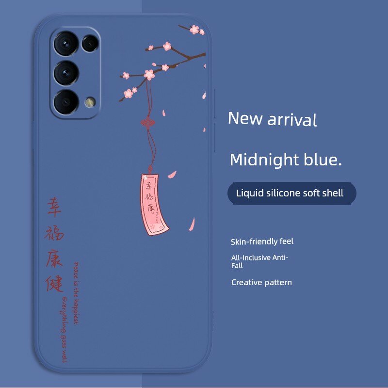 Силиконовый противоударный чехол для телефона OPPO Reno5 K в цвете роландовый фиолетовый - совместим с линейкой OPPO
