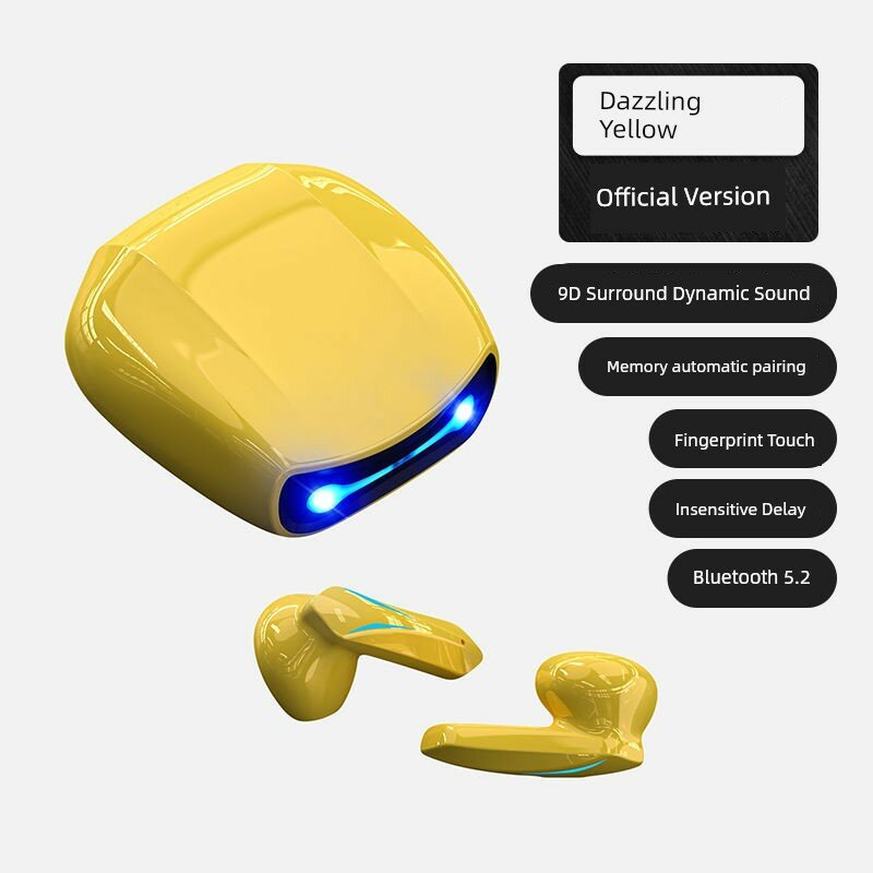 Официальные стандартные компактные беспроводные наушники Bluetooth для игр, музыки, комфорта и надежной посадки -
