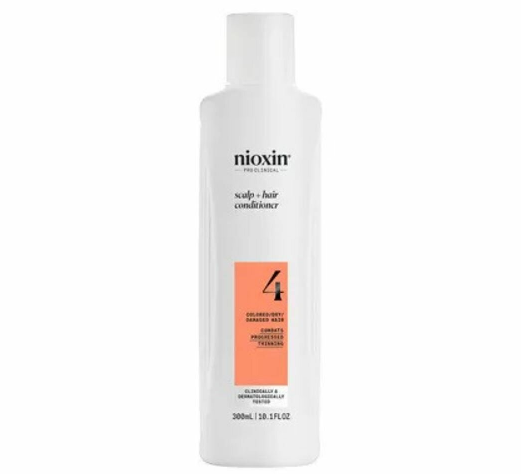 NIOXIN, System 4, Step 2, Увлажняющий кондиционер для окрашенных истонченных волос, 300 мл