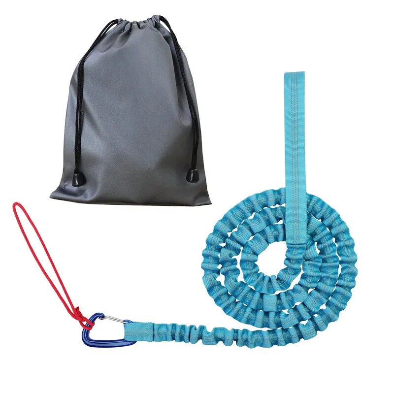 DKSTINYE Буксировочный трос для велосипеда, нейлоновый, 1,7 м blue