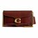 Сумка Coach, фактура матовая, темно-коричневый