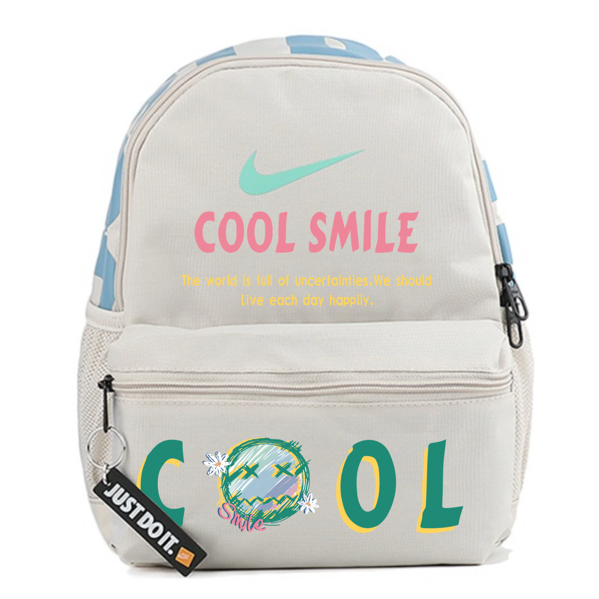 Рюкзак женский Nike Fabric Серый Белый