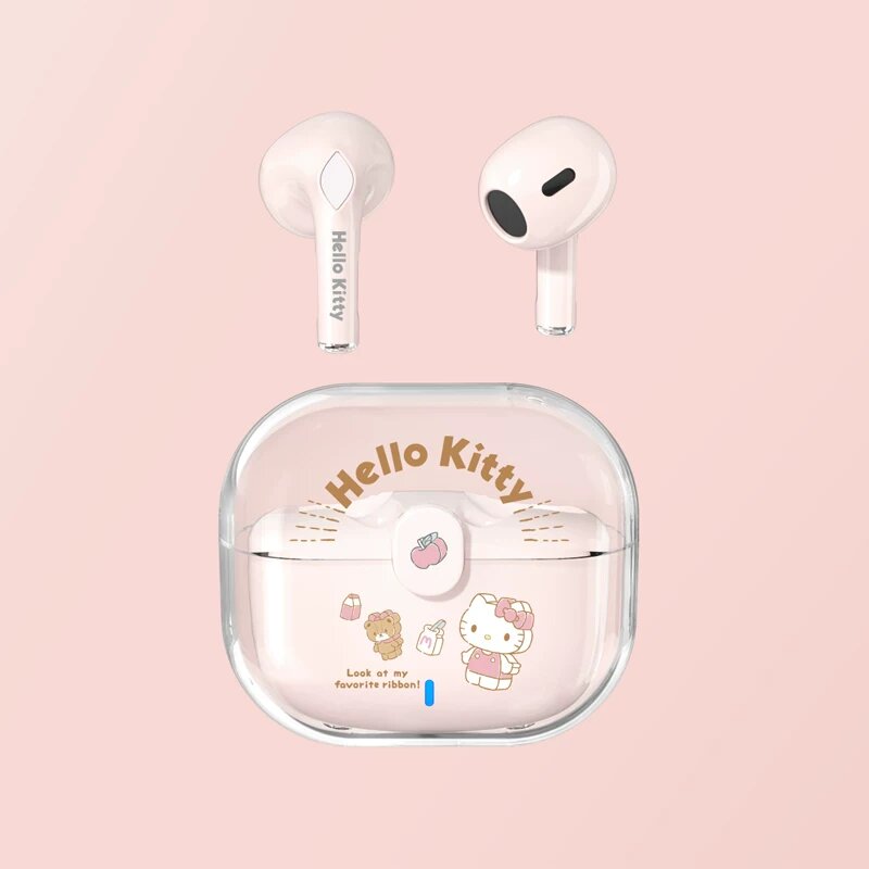 Наушники Sanrio Kuromi Bluetooth, полувнутриканальные, новая модель 2025 года, с шумоподавлением, для бега и спорта,