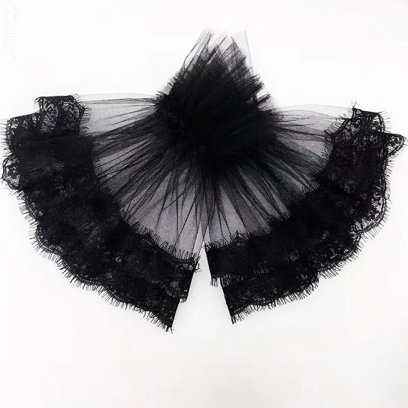 Черные кружевные перчатки с бантом J33 Black