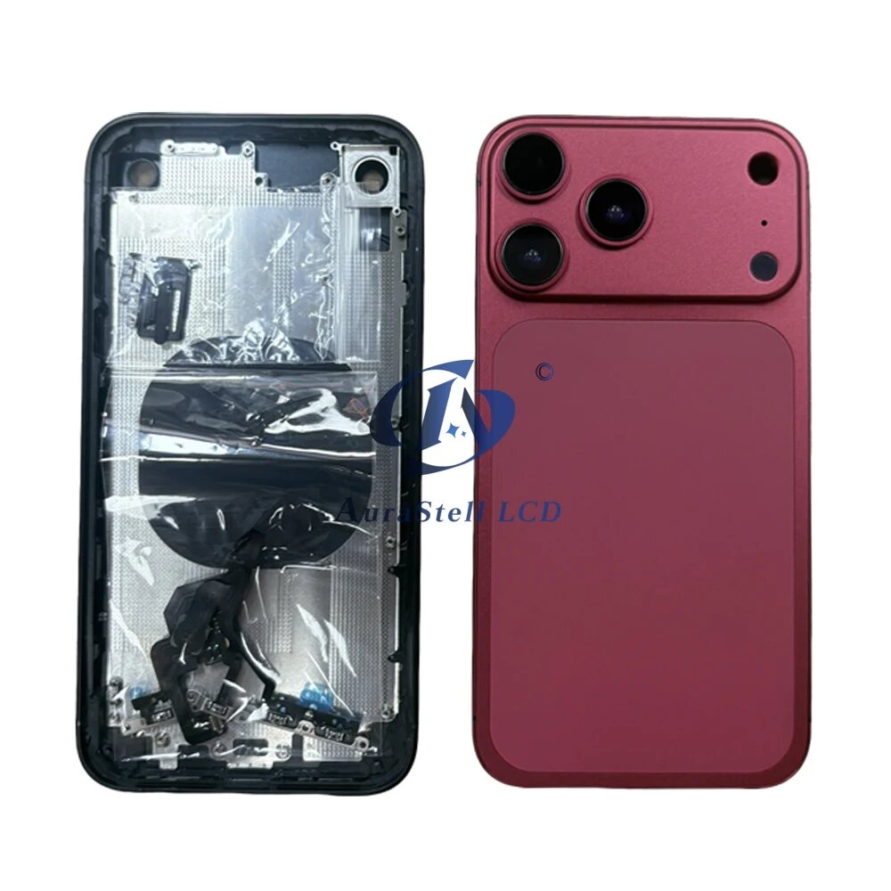 Сменная задняя стеклянная крышка-корпус для iPhone XR до 17 Pro с рамкой и лотком для SIM-карты, в стиле DIY
