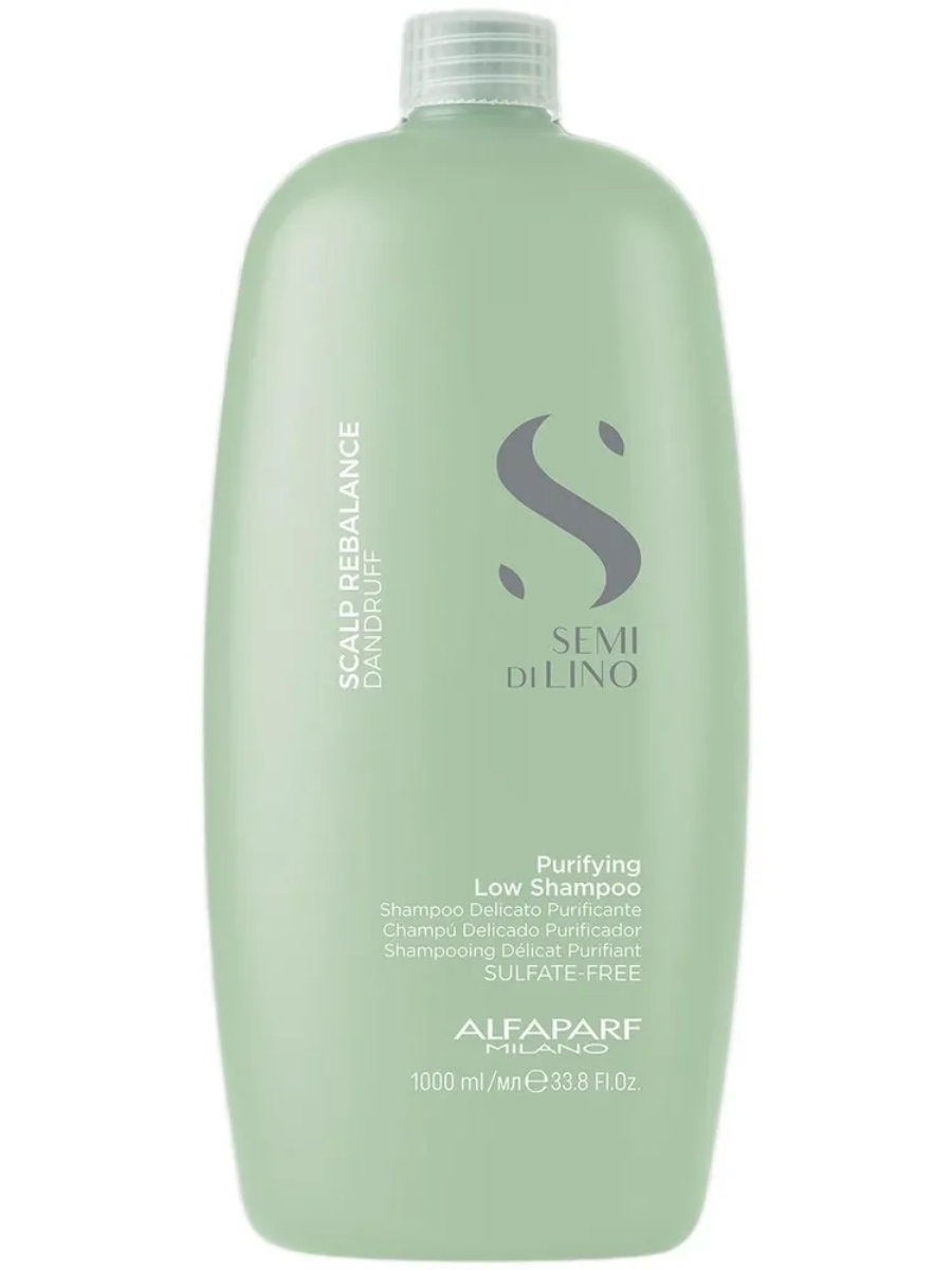 Шампунь Alfaparf Milano Semi Di Lino Scalp Purifing Low Shampoo, Очищающий против перхоти, 1000 мл
