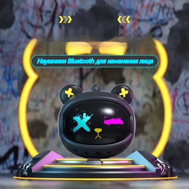 ONIKUMA Наушники беспроводные с микрофоном, черный