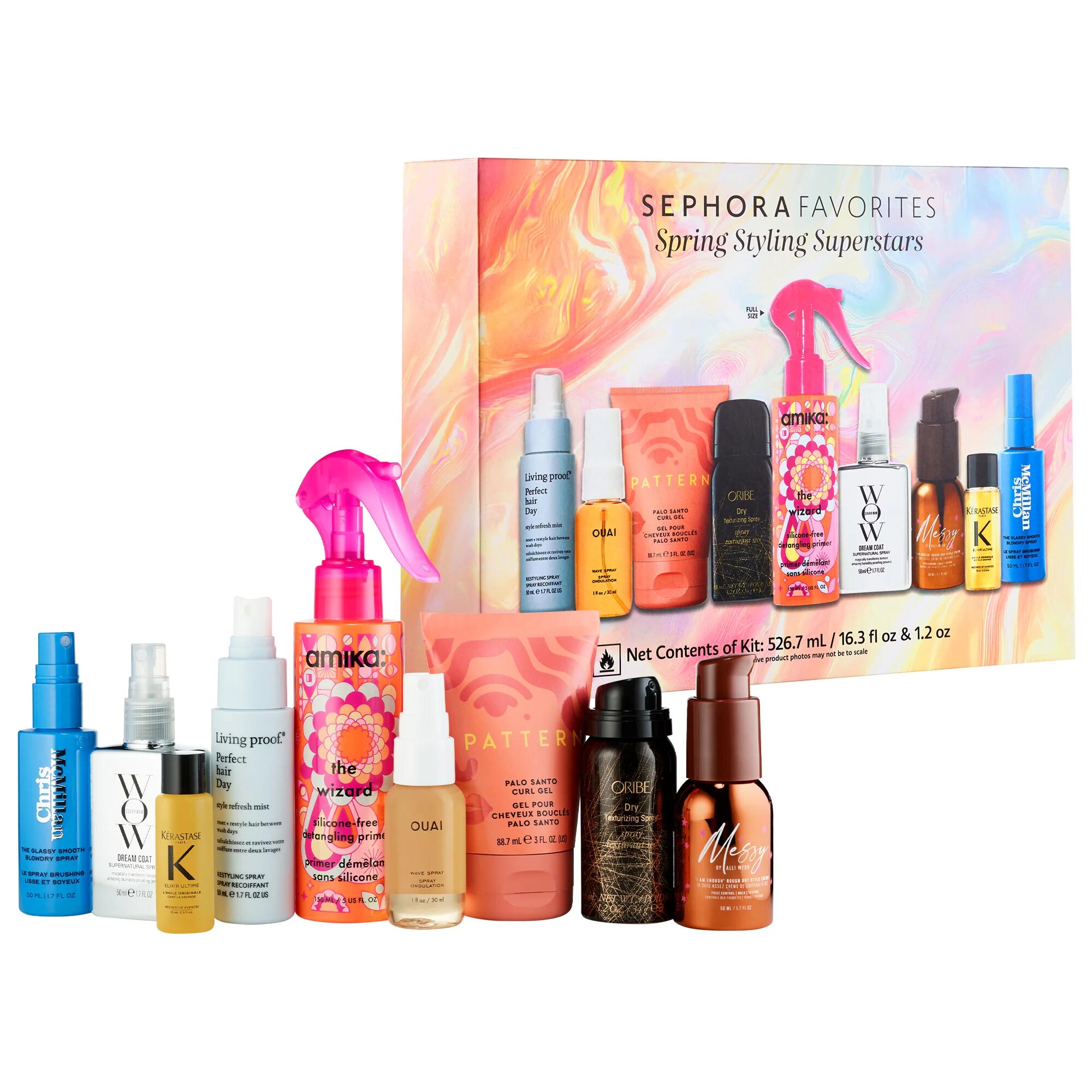 Sephora Favorites Spring Styling Superstars Набор средств для укладки волос, 9 продуктов