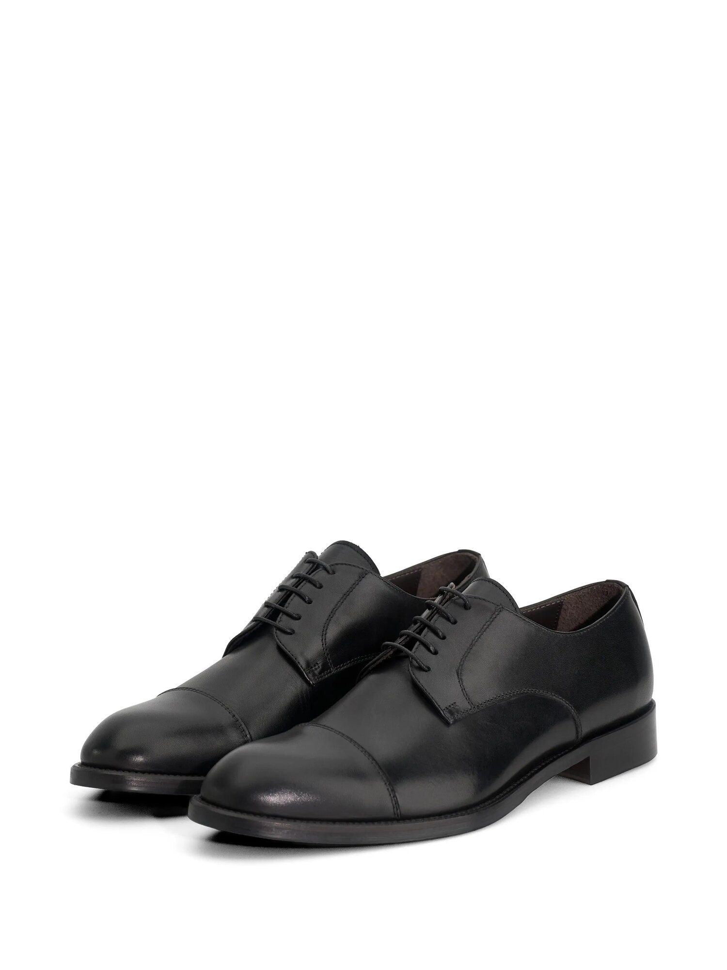 Туфли Boggi Milano Buffed leather Derby shoes, размер 44, black/black — фото 1