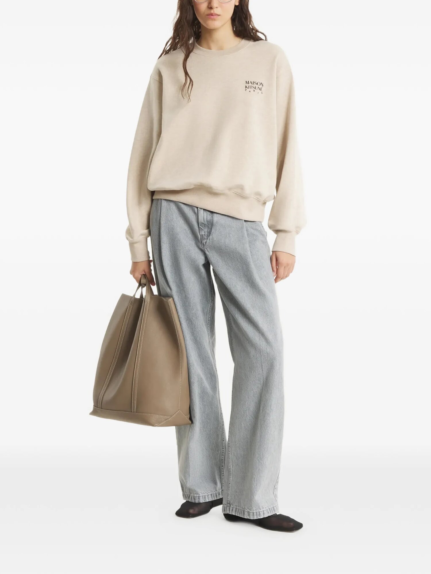 Толстовка Maison Kitsune Logo-print sweatshirt, размер 44, , разноцветный — фото 1