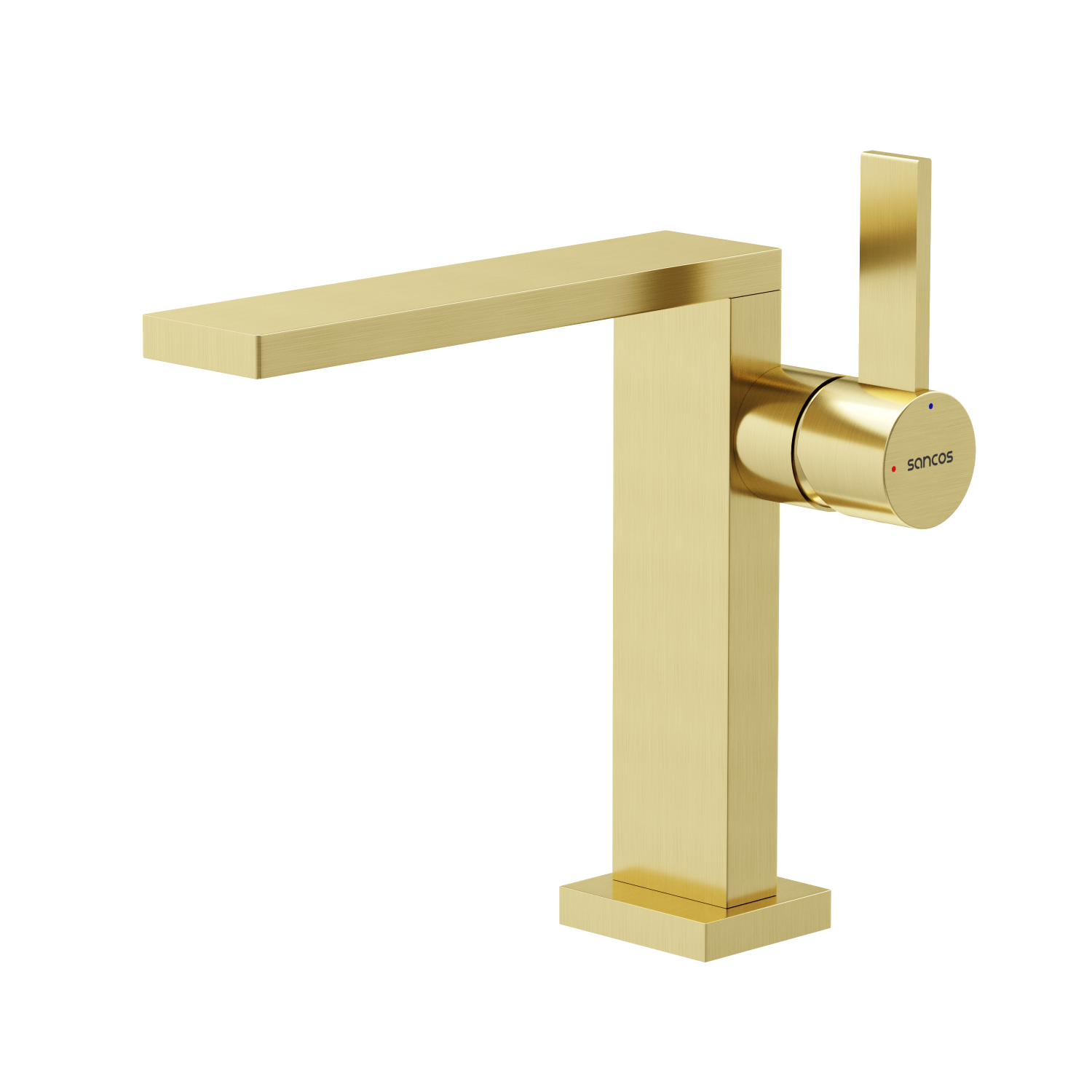 Смеситель для раковины Sancos Linn SC9019BG золото брашированное, рычажное управление, латунь