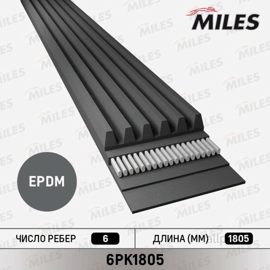 MILES 6PK1805 Ремень поликлиновый