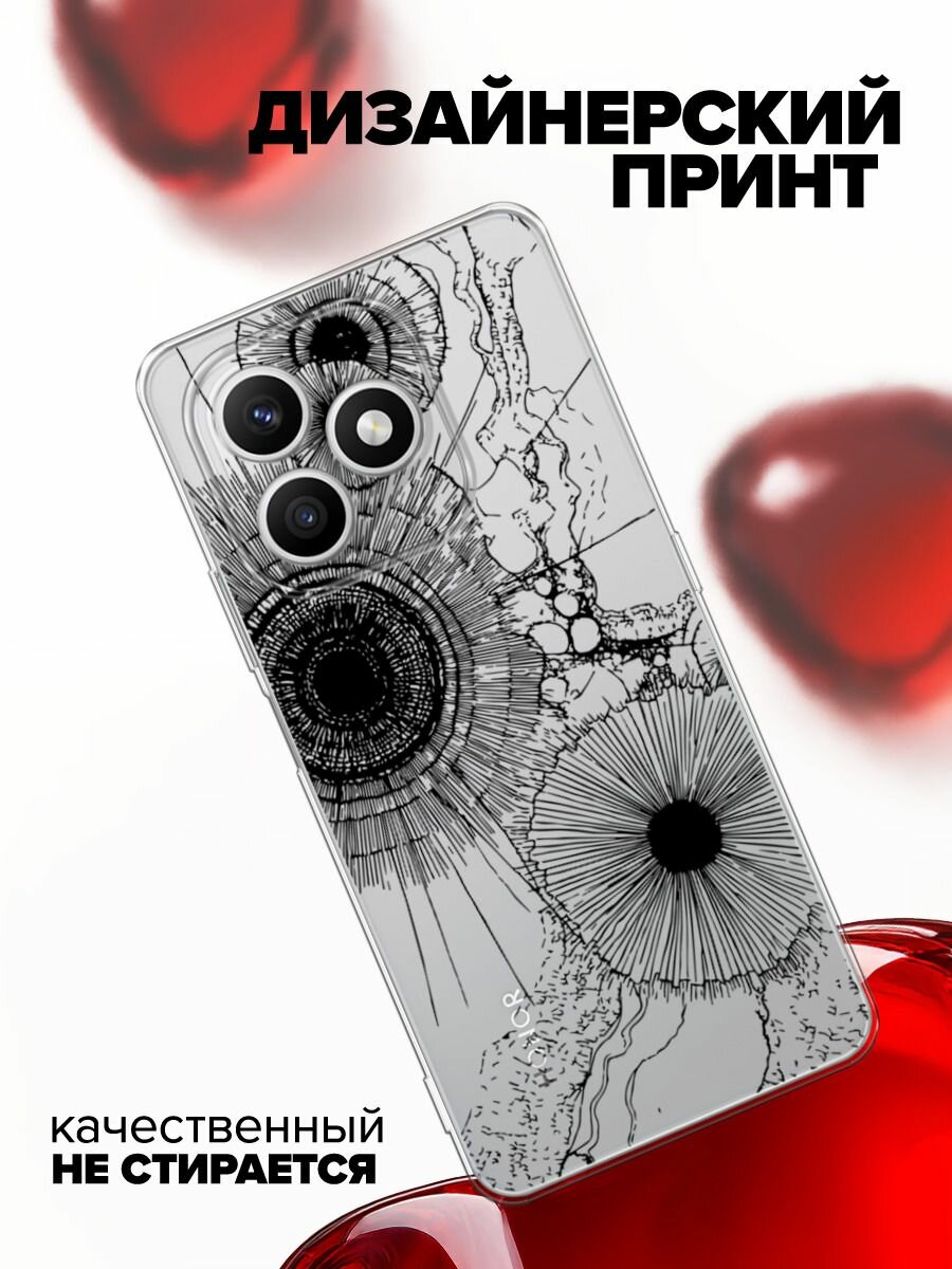 Чехол на Honor X8d / Хонор X8d с принтом Абстрактный деревянный узор — фото 1