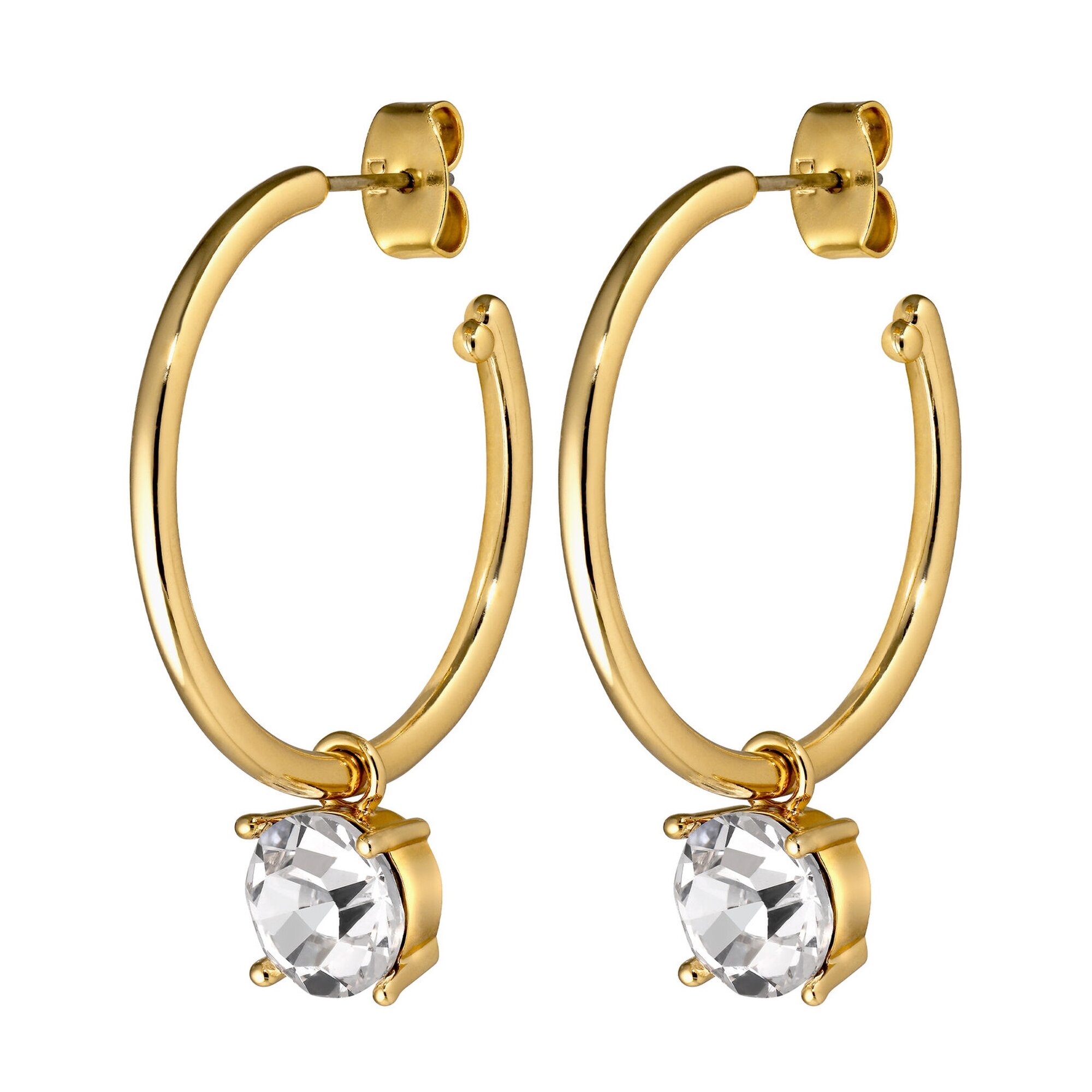 Серьги конго, кристаллы Swarovski