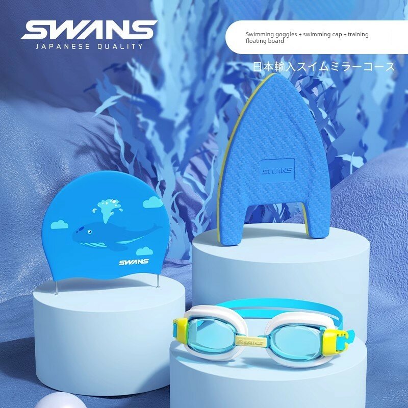 Детские очки для плавания Swans, профессиональные водонепроницаемые и противотуманные очки для плавания и дайвинга