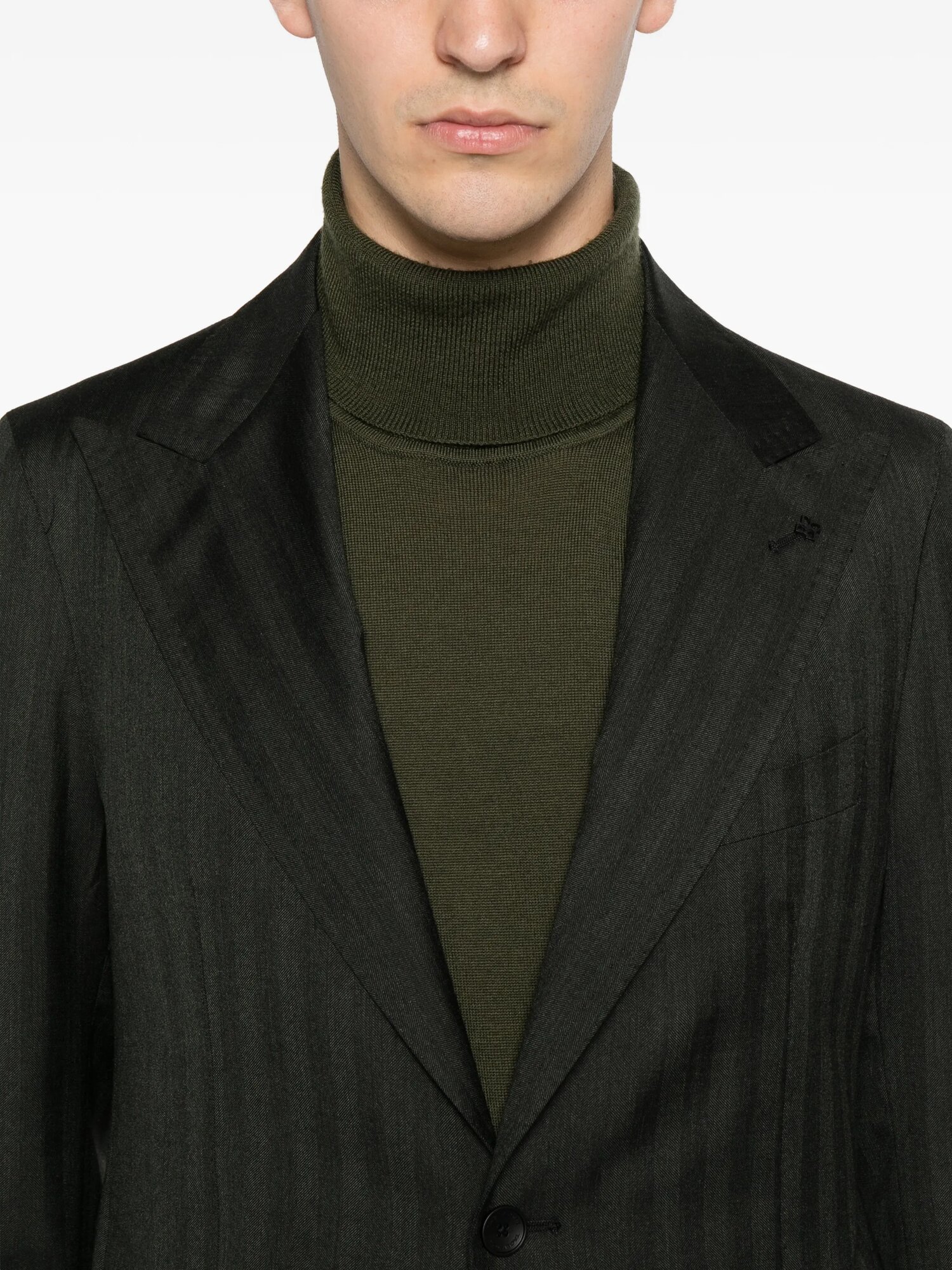 Комбинезон Tagliatore Herringbone single-breasted suit, размер 48, зеленый — фото 1