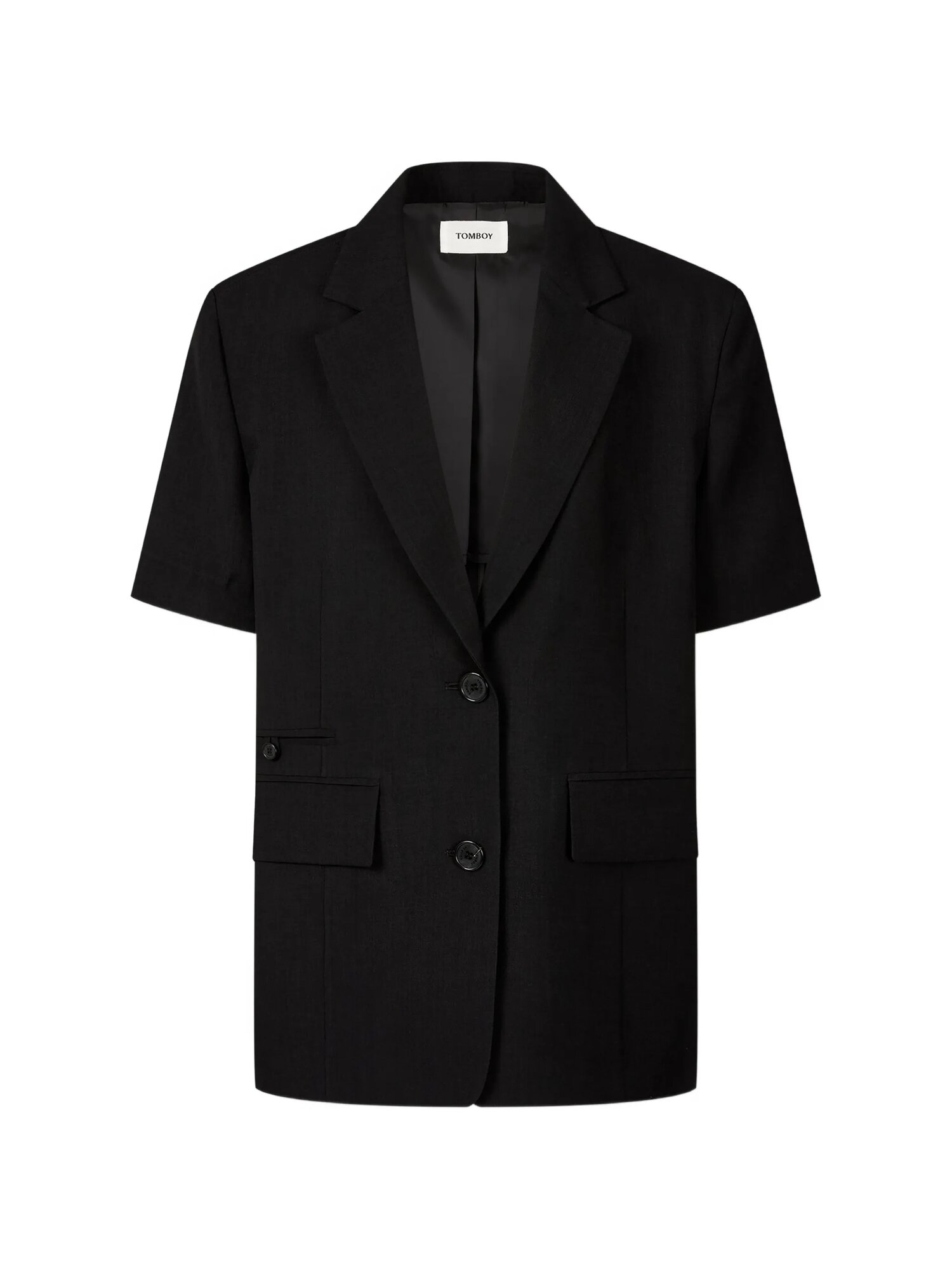 Куртка Short-sleeve notched-lapels oversized jacket