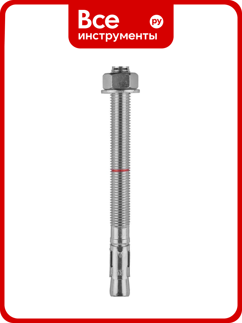 Клиновой анкер KRAFTOOL оцинкованный, М12x120, 25 шт. 302184-12-120, из бетона