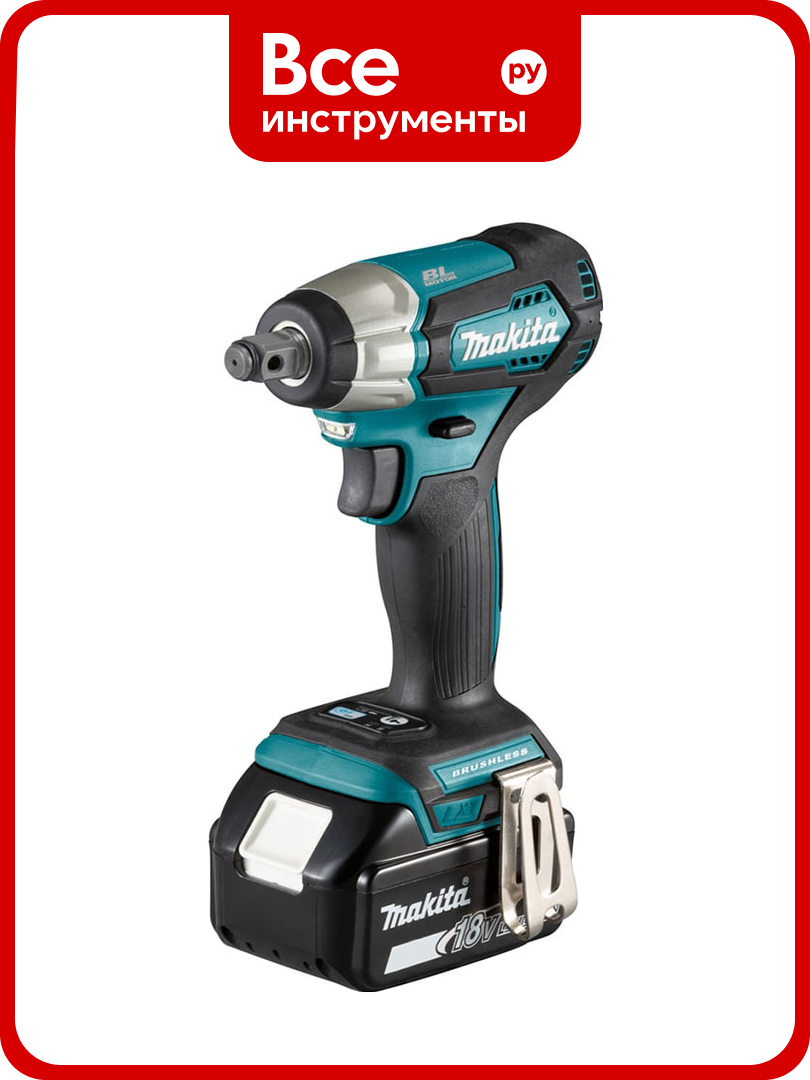 Аккумуляторный гайковерт Makita DTW181RFE профессиональный с подсветкой и реверсом, двухаккумуляторный комплект
