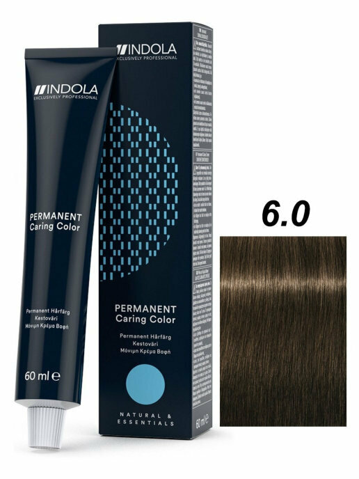 Indola Natural & Essentials 6.0 темный русый натуральный Перманентный крем-краситель для волос 60мл