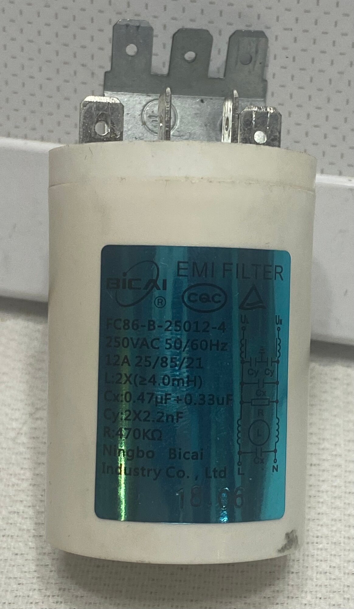 Фильтр сетевой EMI Filter FC86-B-25012-4 для стиральной машины