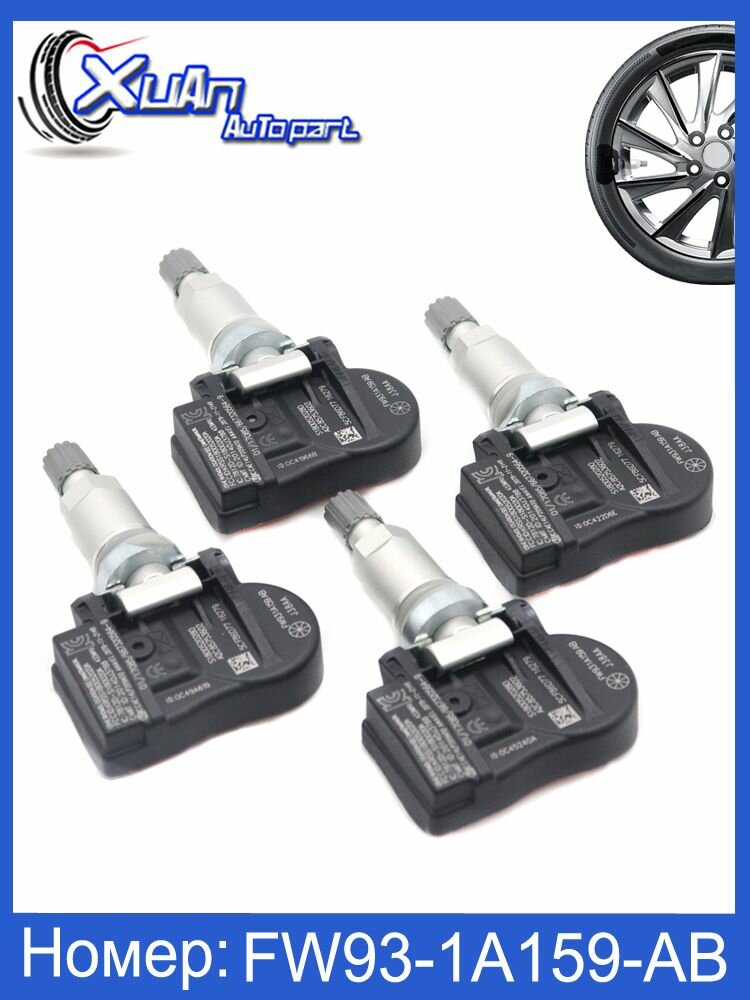 FW93-1A159-AB TPMS Датчик давления шины 433 МГц Подходит для Jaguar F-Type XE XF XJ, Roewe ei6 i6 RX5 RX5 eMAX/IEV/MAX, Land Rover Defender Discovery FreeLander Range Rover Discovery Sport Rover Evoque
