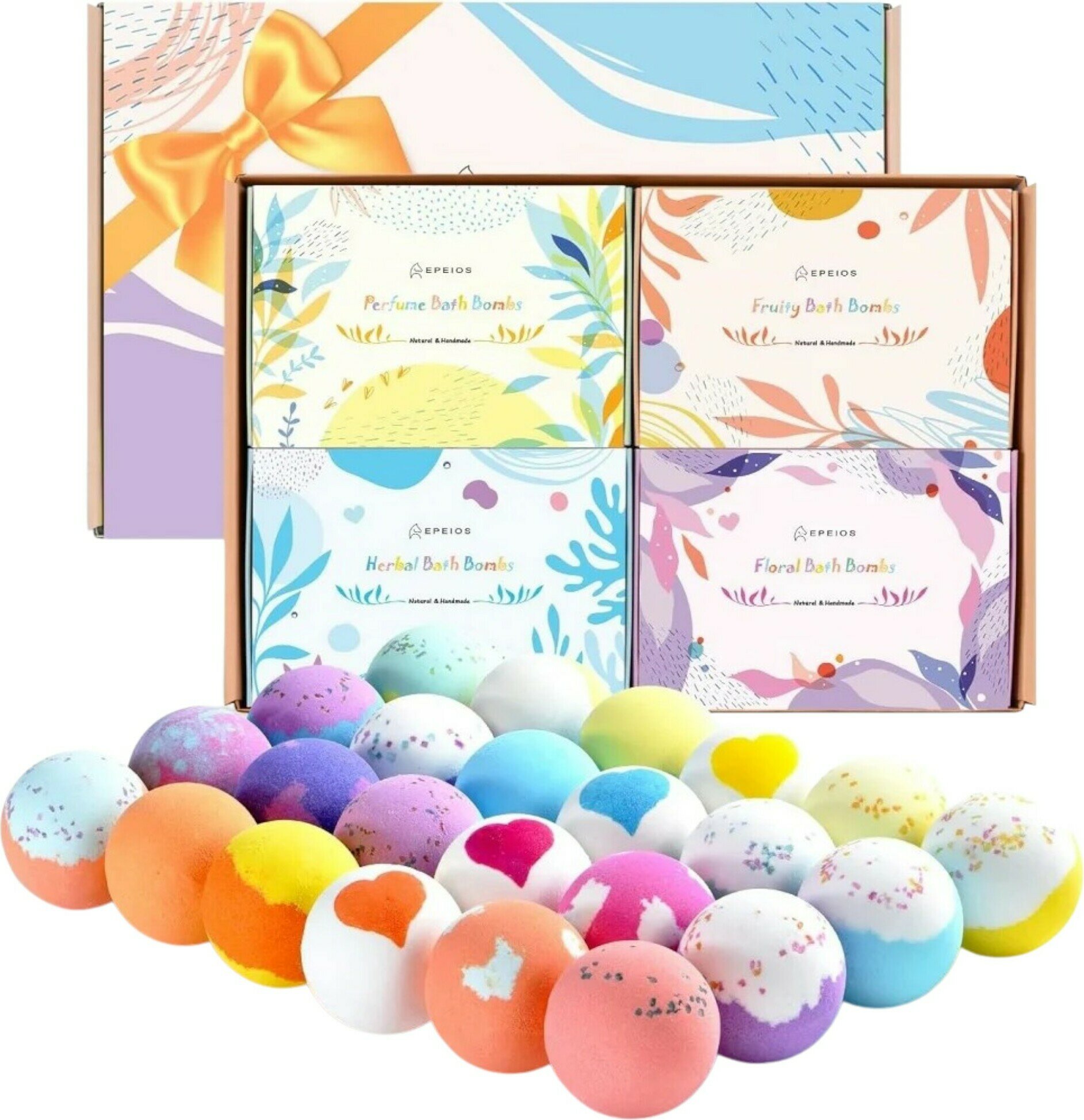 EPEIOS Премиальные бомбочки для ванны 24 шт. Epeios Bath Bomb 24 30ml