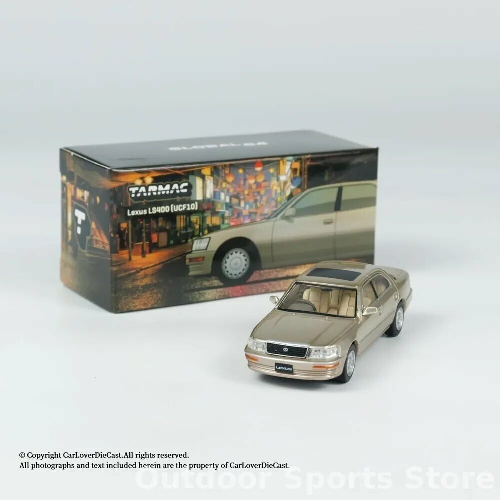 TW Tarmac Works 1:64 Lexus LS400 Champagne Легковая модель автомобиля