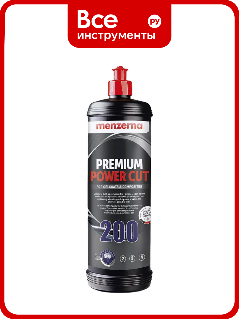Паста полировальная профессиональная Menzerna Premium Power Cut 200 1л, 24017.261.080