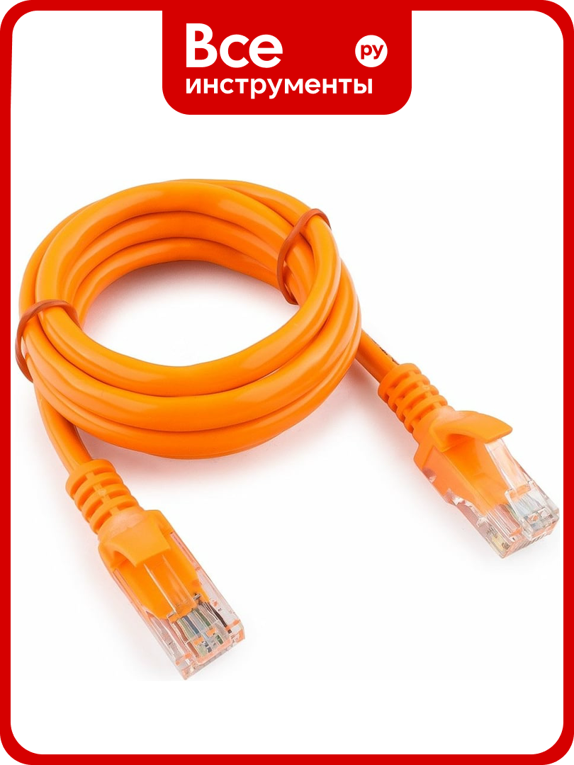 Многожильный патч-корд Cablexpert UTP кат. 5e, 1м, литой, оранжевый PP12-1M/O